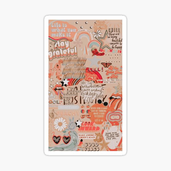 "asthetic pink collage " Sticker for Sale by koncourt | Redbubble
