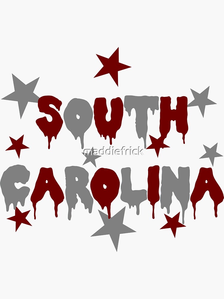 "South Carolina Drippy Stars" Sticker for Sale by maddiefrick | Redbubble
