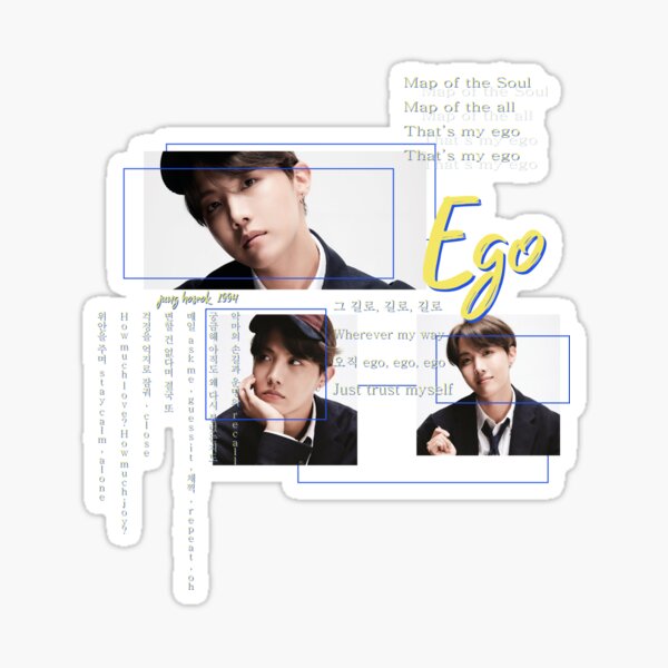 "jhope - ego" Sticker for Sale by fxiryjxmin | Redbubble