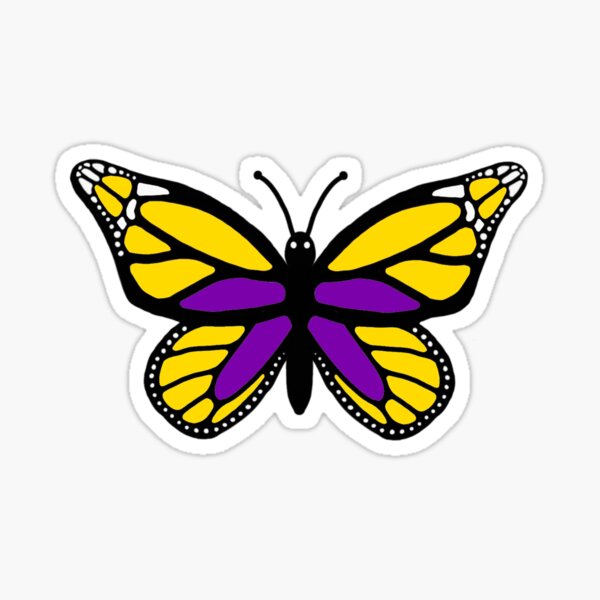 Intersex Pride Butterfly Sticker For Sale By Grelro 437 Redbubble