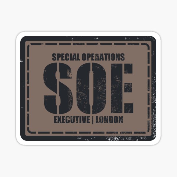 "WW2 SOE Special Operations Executive (distressed)" Sticker by ...