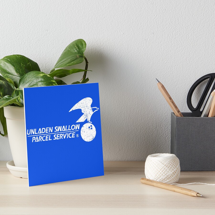 "Unladen Swallow Parcel Service" Art Board Print for Sale by kg07 ...