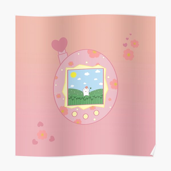 Póster «ATEEZ Hehetmon Tamagotchi Fanart con fondo degradado» de ...