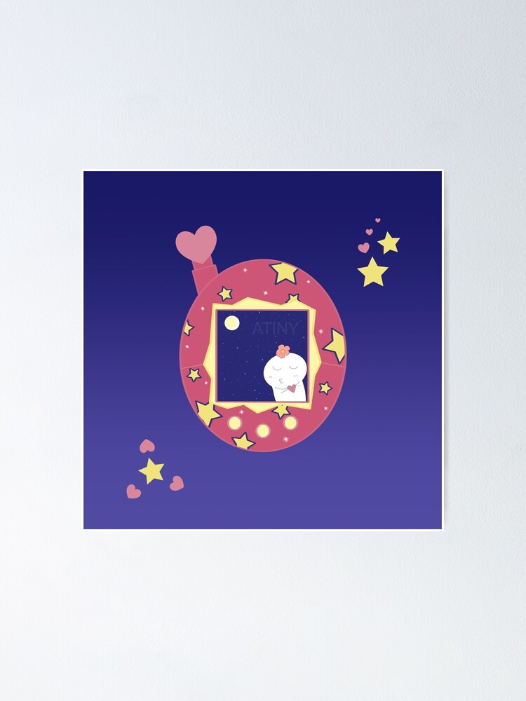 "ATEEZ Hehetmon Tamagotchi Night Fanart with gradient background ...