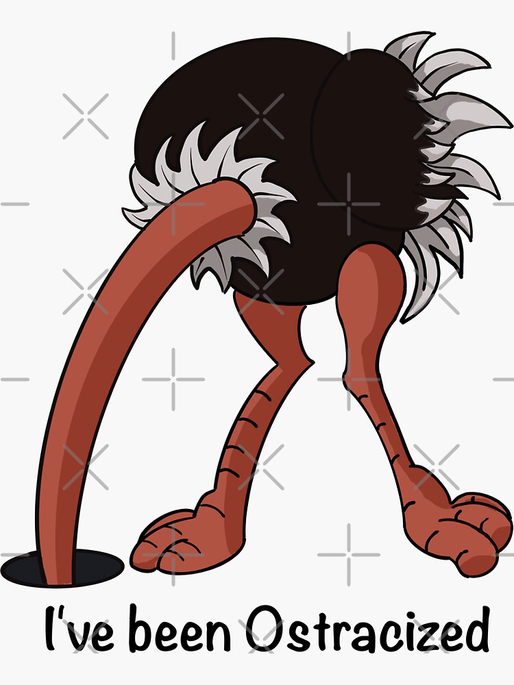 "Ostracized" Sticker for Sale by OldManDoesArt | Redbubble