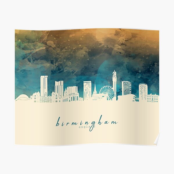 "birmingham skyline" Poster for Sale by BekimART2 | Redbubble