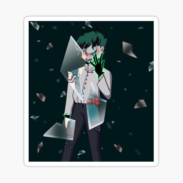 "Villain deku shattered" Sticker for Sale by CesarineW | Redbubble