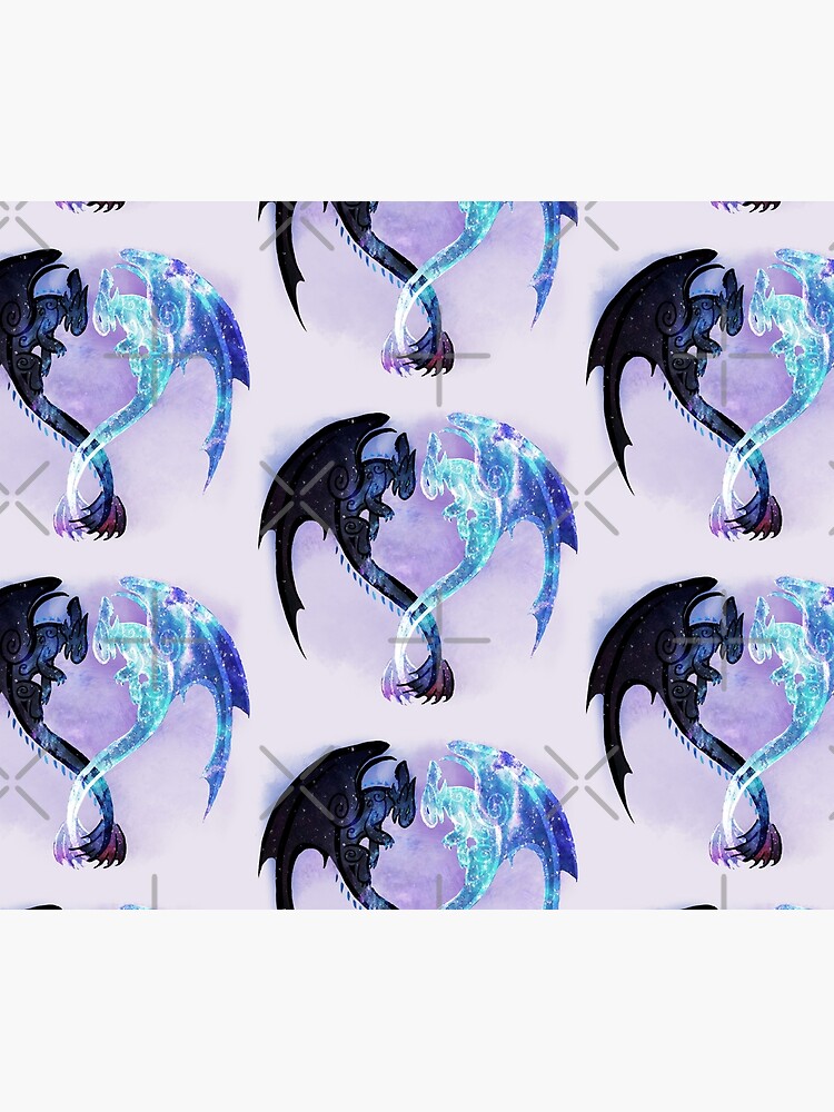 "Dragon Heart Toothless and Light Fury" Throw Blanket for Sale by ...