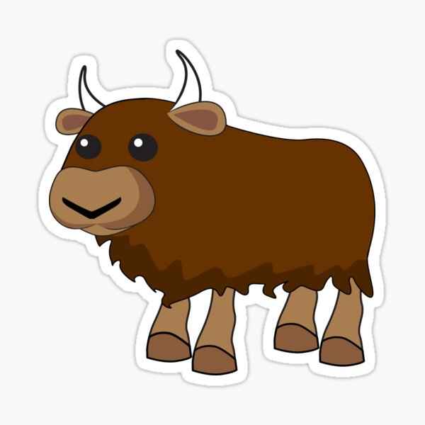 "Yak" Sticker by mstiv | Redbubble
