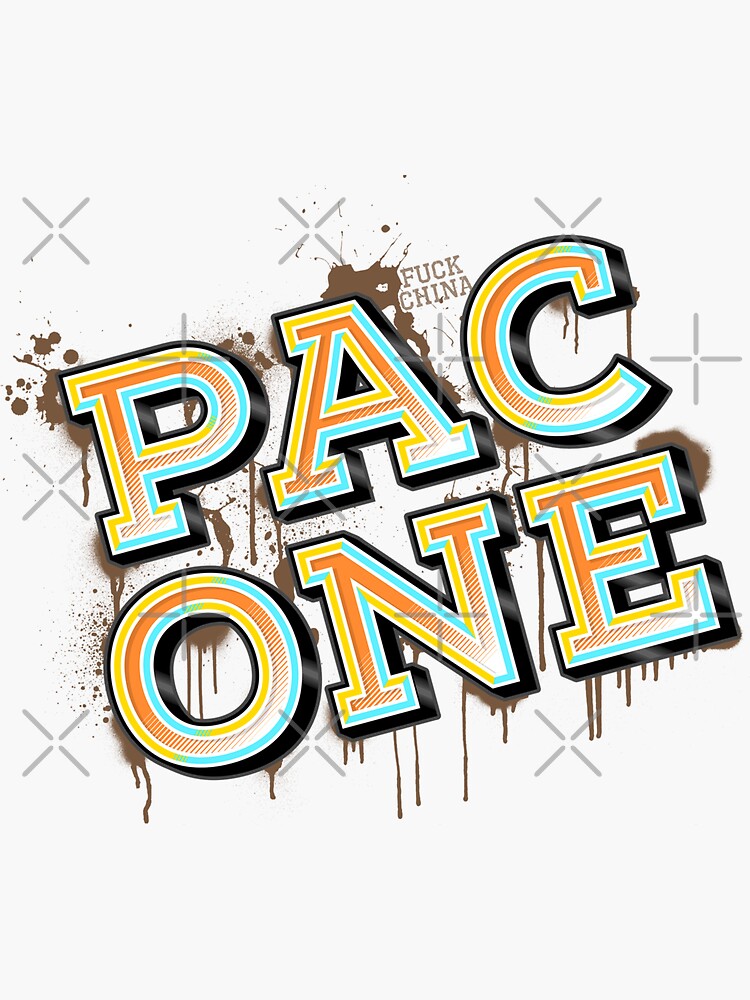 "PAC ONE Hello China" Sticker by trev4000 | Redbubble