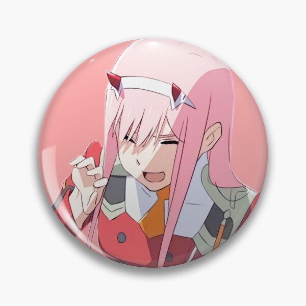 "Zero Two Laughing" Pin for Sale by emilywysz | Redbubble
