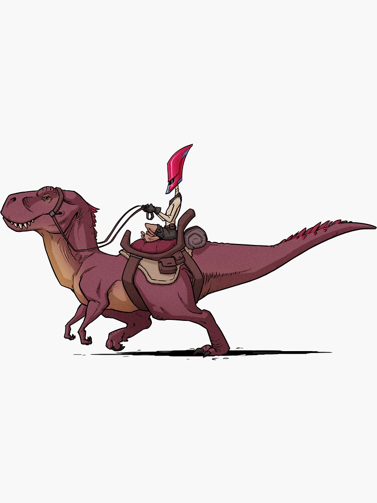 "T-Rex Rider" Sticker for Sale by thehatshop | Redbubble