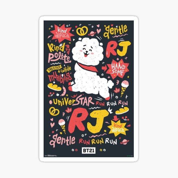"RJ" Sticker for Sale by fatima2010 | Redbubble