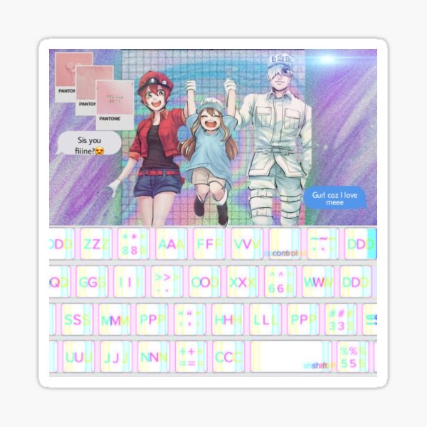 "Aesthetic Cells at work version phone message" Sticker for Sale by ...