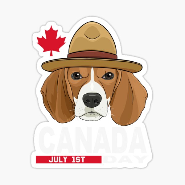 "Beagle Mountie Patriotic Canada Day" Sticker for Sale by Nosek1ng ...
