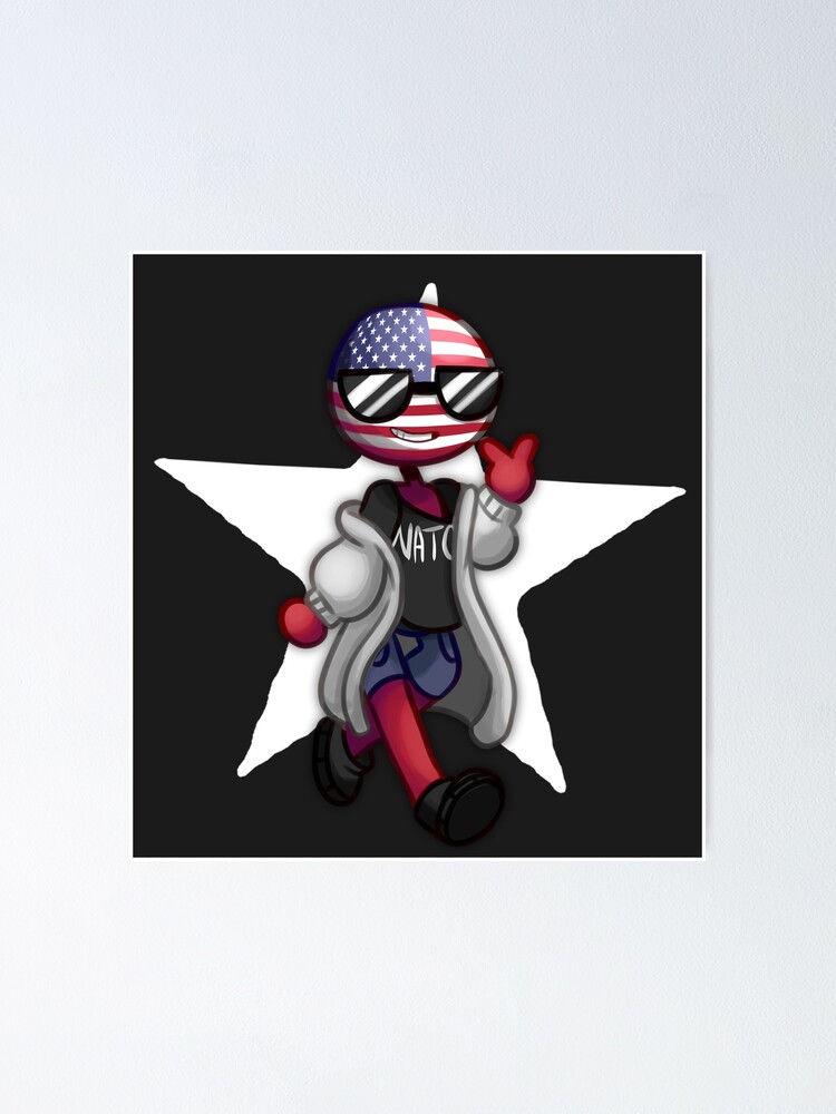 "America Countryhuman Chibi" Poster by YaraDB | Redbubble