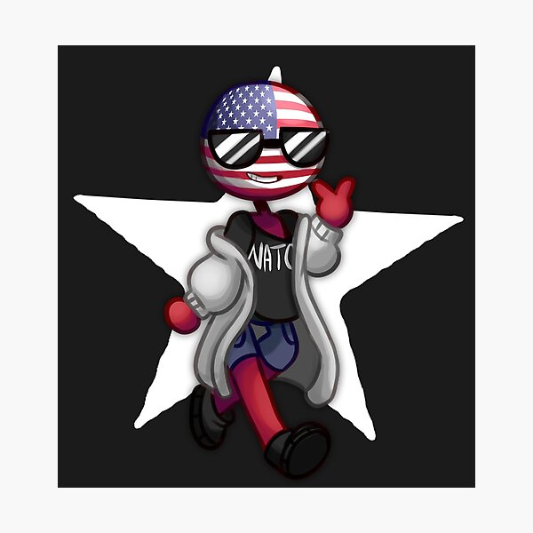 "America Countryhuman Chibi" Photographic Print by YaraDB | Redbubble