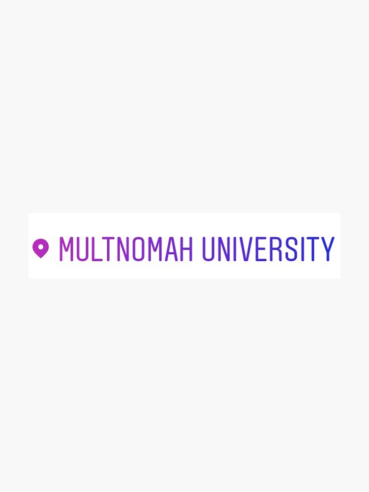 "Multnomah university" Sticker for Sale by shwimshady | Redbubble