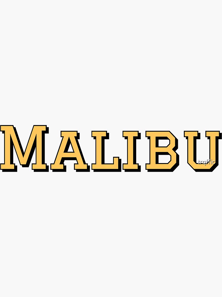 "Malibu Sticker" Sticker by trqffic | Redbubble