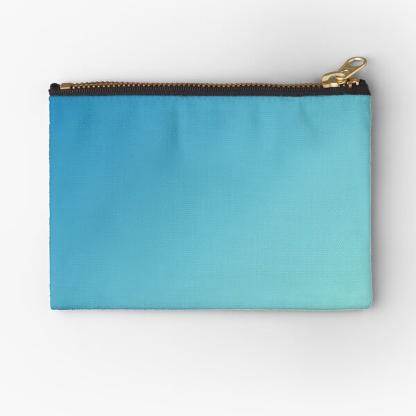 "Blue and Light Soft Cyan Blue Aqua Gradient Ombré " Zipper Pouch for ...