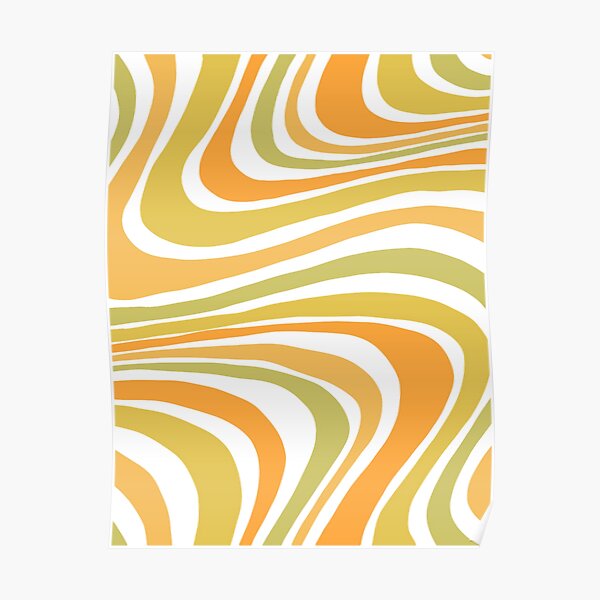 "funky 70s pattern" Poster for Sale by jennagardnerr | Redbubble