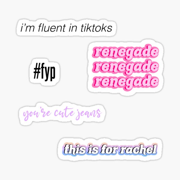 "tiktok pack!!" Sticker for Sale by alexacurbo | Redbubble
