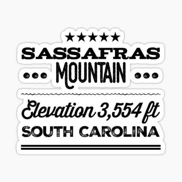 "Your State's High Point - Sassafras Mountain, South Carolina" Sticker ...