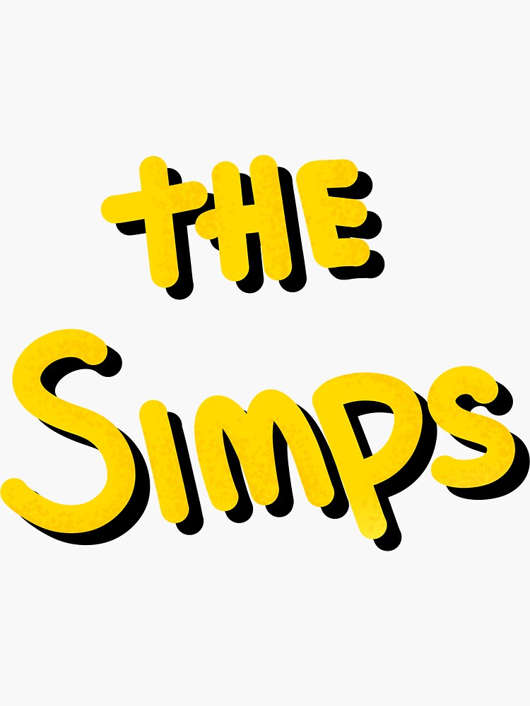 "The Simps - Yellow simpsons font " Sticker for Sale by cherrylice ...