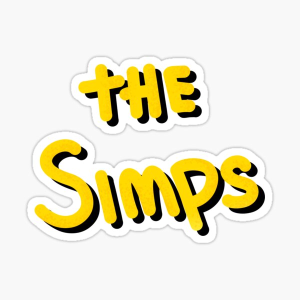 "The Simps - Yellow simpsons font " Sticker for Sale by cherrylice ...