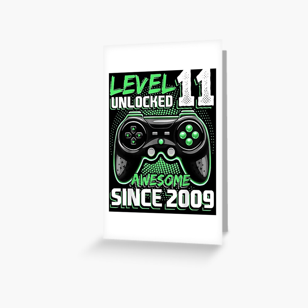 "Level 11 Unlocked Awesome 2009 Video Game 11th Birthday Gift T-Shirt ...