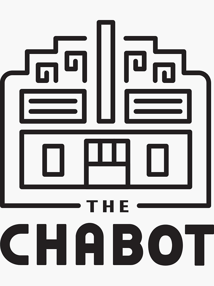 Pegatina «The Chabot (logotipo de línea negra sobre blanco)» de ...