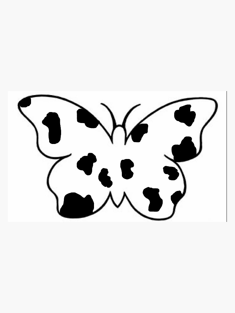 "Cow Print butterfly" Sticker by kaileehiggins | Redbubble