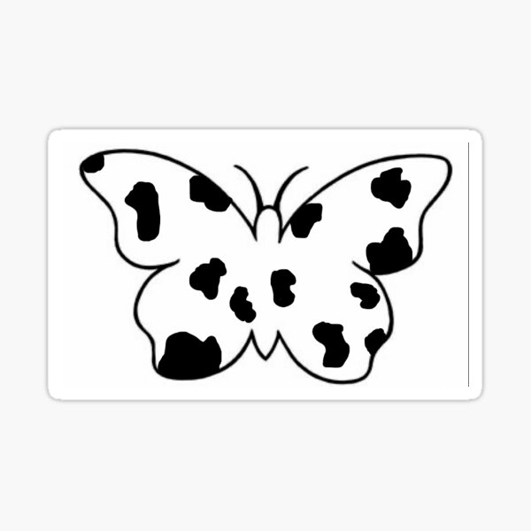 "Cow Print butterfly" Sticker by kaileehiggins | Redbubble
