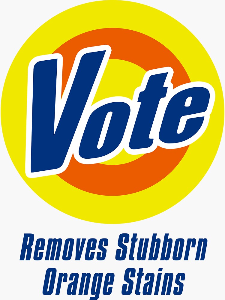 "Vote (Tide Parody) " Sticker for Sale by Texterns | Redbubble