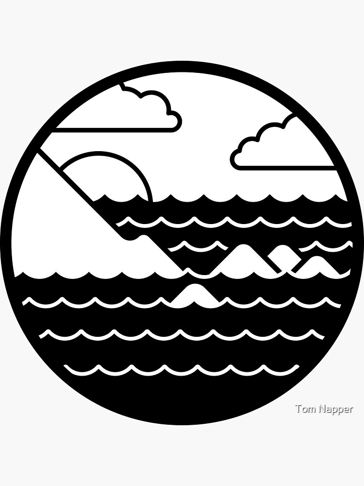 "Tour Aotearoa - Knights Point Lookout Icon" Sticker by tomnapper ...