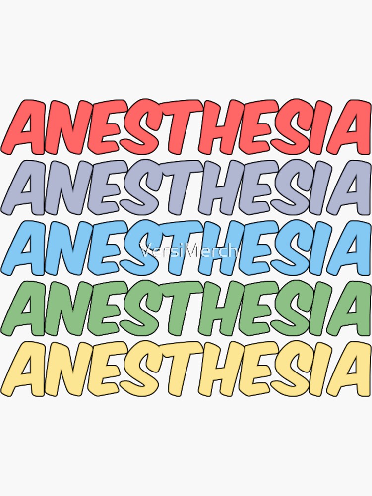 "Colorful Retro Anesthesia " Sticker for Sale by VersiMerch | Redbubble