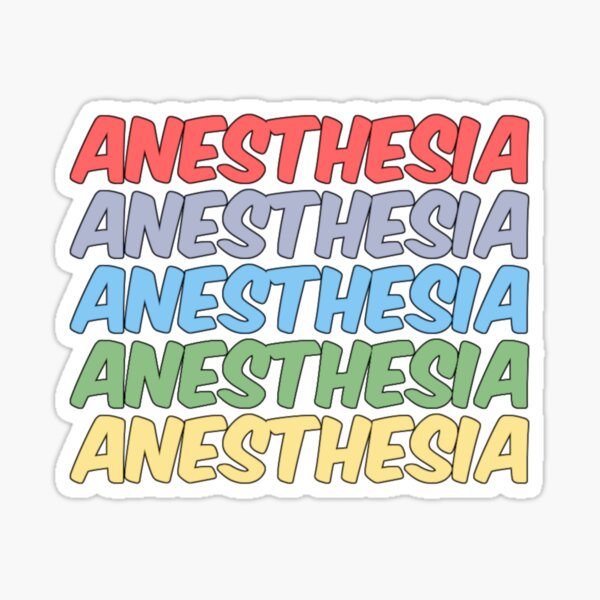 "Colorful Retro Anesthesia " Sticker for Sale by VersiMerch | Redbubble