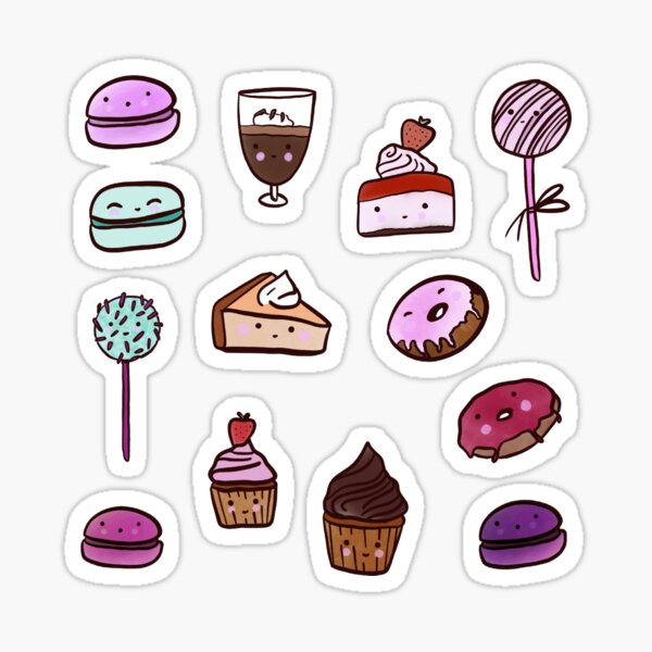 "Sweets Sticker Pack" Sticker by mjbalaz | Redbubble