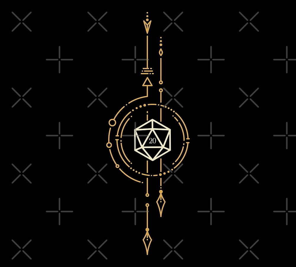 "Sacred Geometry Minimalist Polyhedral D20 Dice" by pixeptional | Redbubble