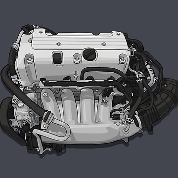 "K20 / K24 engine sticker silver" Sticker for Sale by ArtyMotive ...