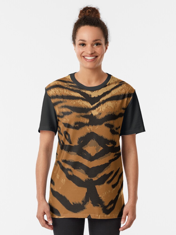 "Tiger Print Pattern" T-shirt for Sale by merchninja | Redbubble ...