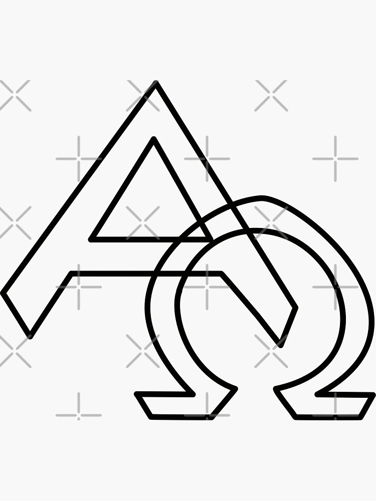 Pegatina «Letras griegas alfa y omega» de SimplyChristian | Redbubble
