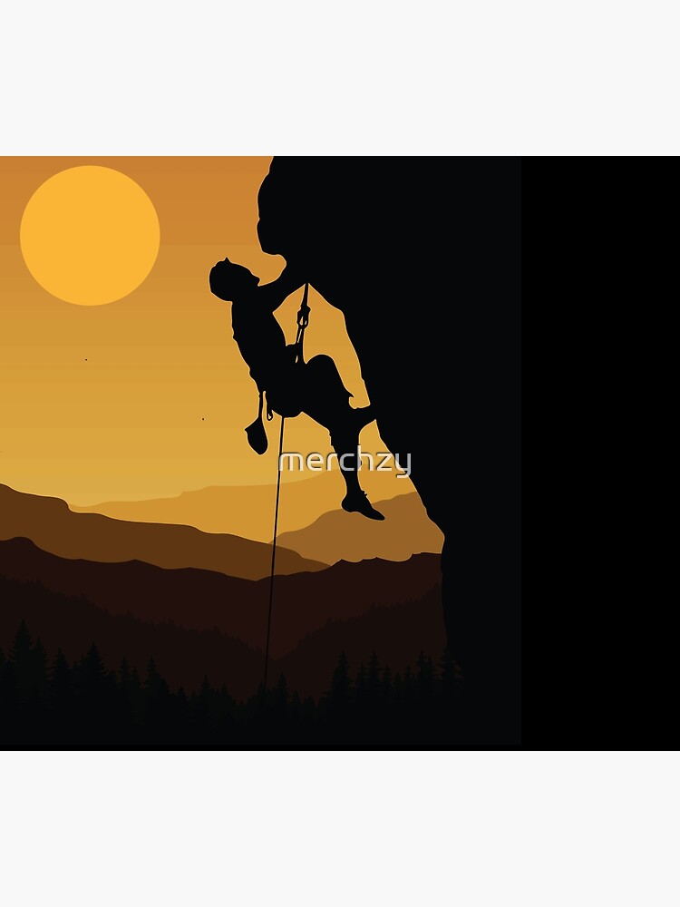 "Retro Rock Climbing Bouldering 80s Mountain Rock Climber " Poster for ...