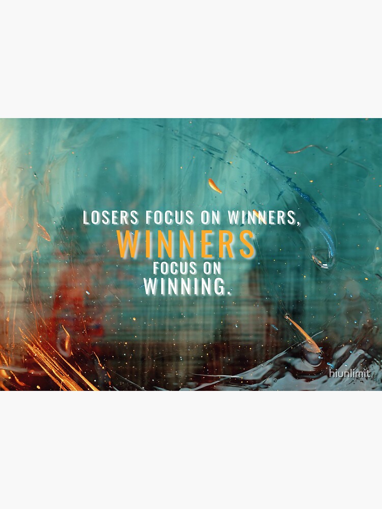 "Winners Focus on Winning" Sticker for Sale by hiunlimit | Redbubble