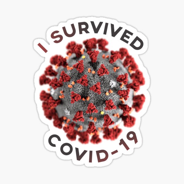 "I Survived COVID-19 " Sticker for Sale by Brookerino | Redbubble