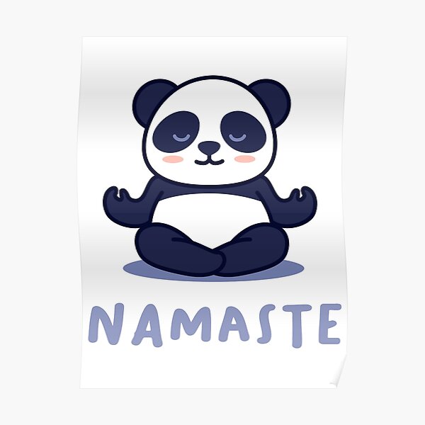 "Panda Yoga Meditation Namaste" Poster by JonasDesign | Redbubble