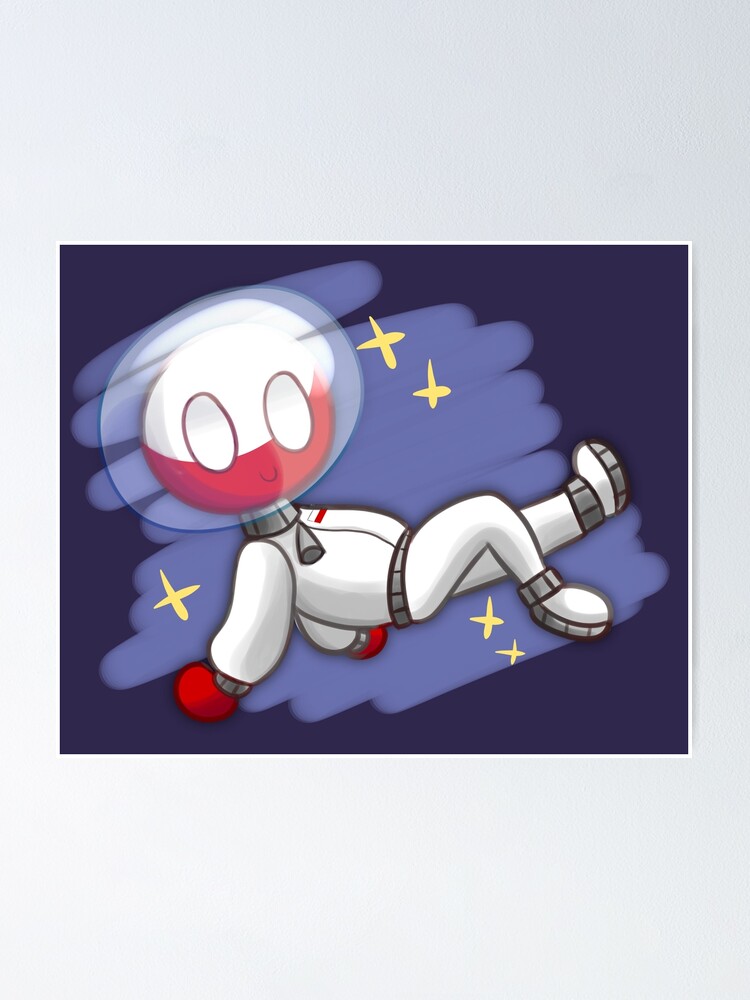 "Poland in Space - Countryhuman Chibi" Poster by YaraDB | Redbubble