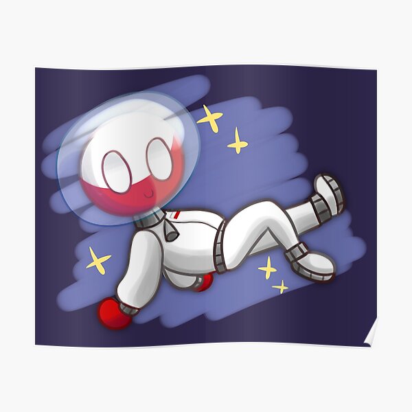 "Poland in Space - Countryhuman Chibi" Poster by YaraDB | Redbubble