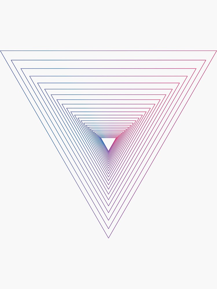 "Flowing Waters (W) - Feminine Expansive Triangle. Simple Geometric Art ...