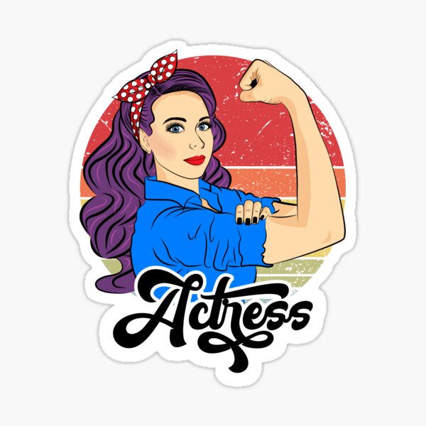 "Actress Female Vintage Actress Strong Woman" Sticker for Sale by ...